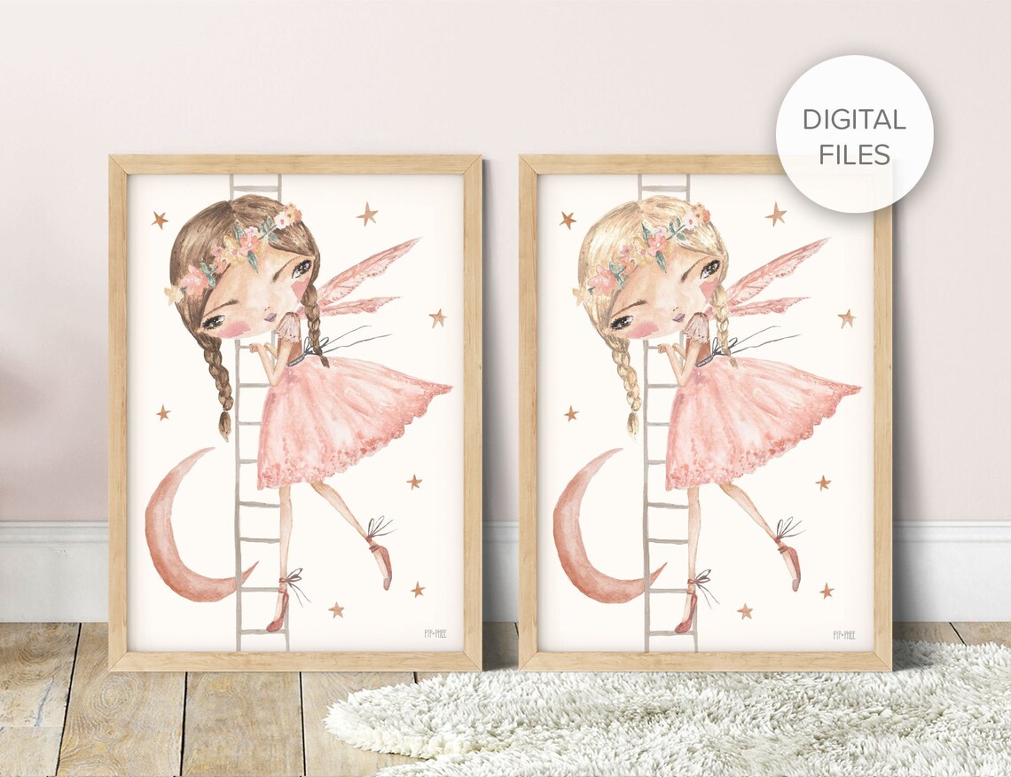 DIGITAL FILE of Pipphee Luna Fairy Ladder Princess Print - Etsy