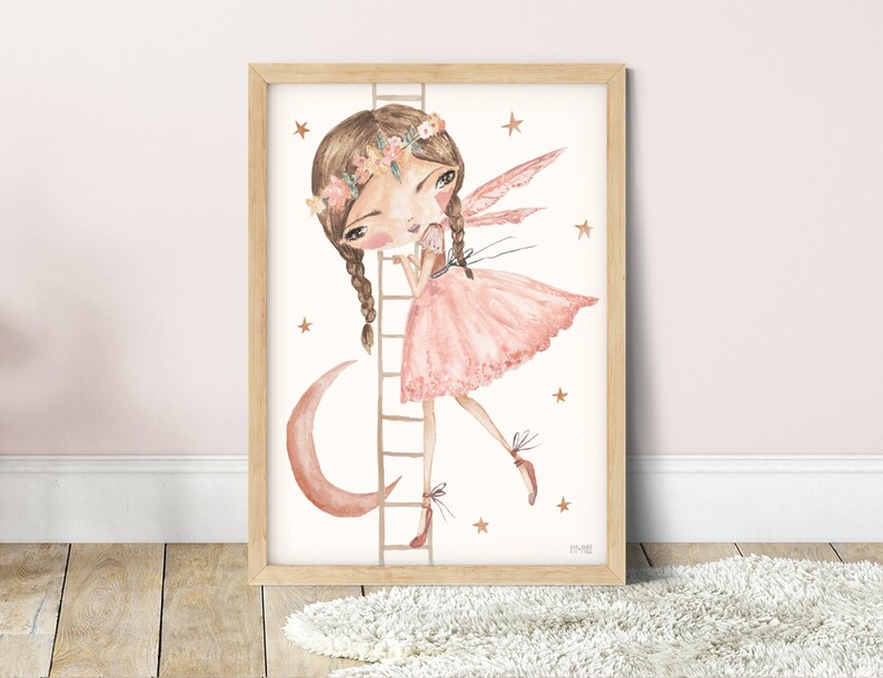 DIGITAL FILE of Pipphee Luna Fairy Ladder Princess Print - Etsy