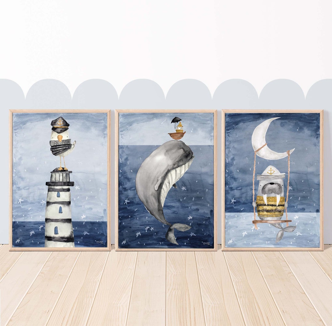 Pip+phee Nautical Marine Captain Whale & Walrus Set -choose 1, 2 or 3 ...
