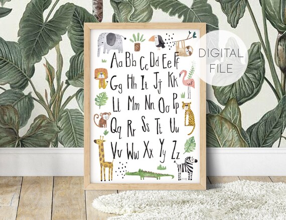 Digital Files of Pipphee Jungle Safari Animal Alphabet - Etsy