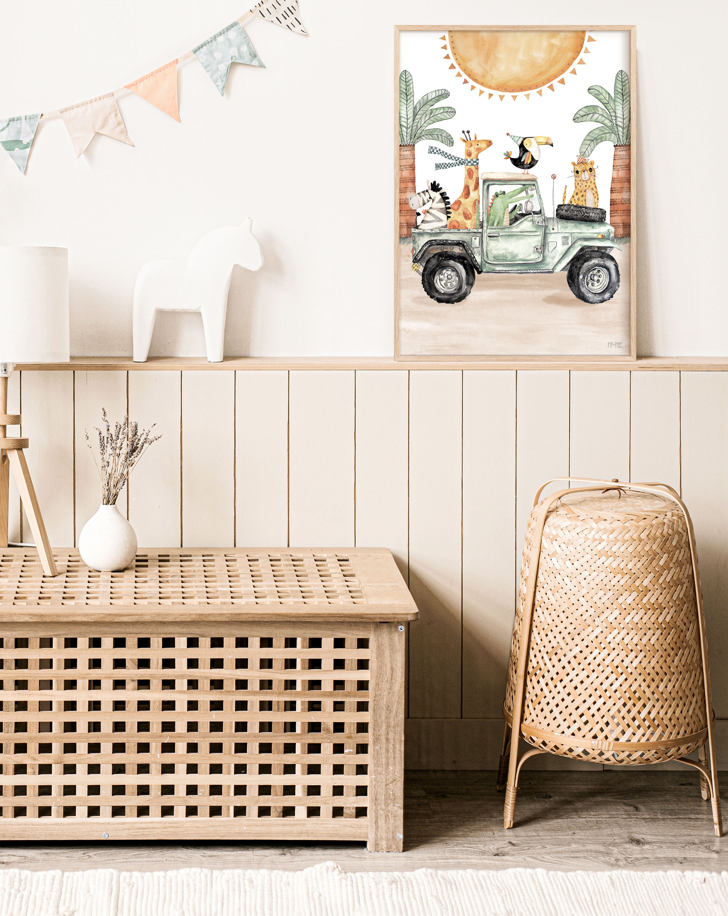 Pip+phee Jungle Crew Adventures Art Print - Safari Buggy - Etsy Australia
