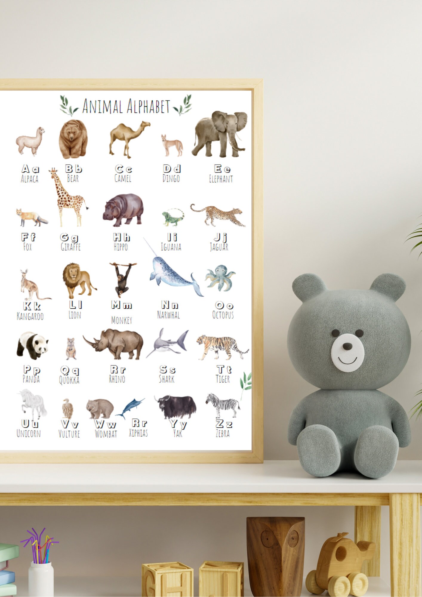 Animal Alphabet, A3 Poster - a Beautiful Selection of Gorgeous + Unique ...