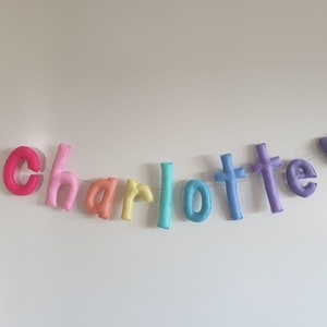 Personalised Felt Baby Name Garland, Colours and Name Customizable ...