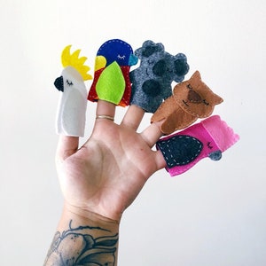 Australian Animal Finger Puppets - Etsy Australia
