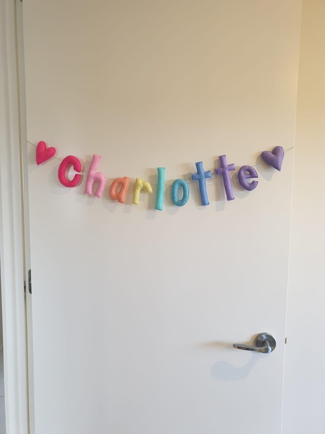 Personalised Felt Baby Name Garland, Colours and Name Customizable ...