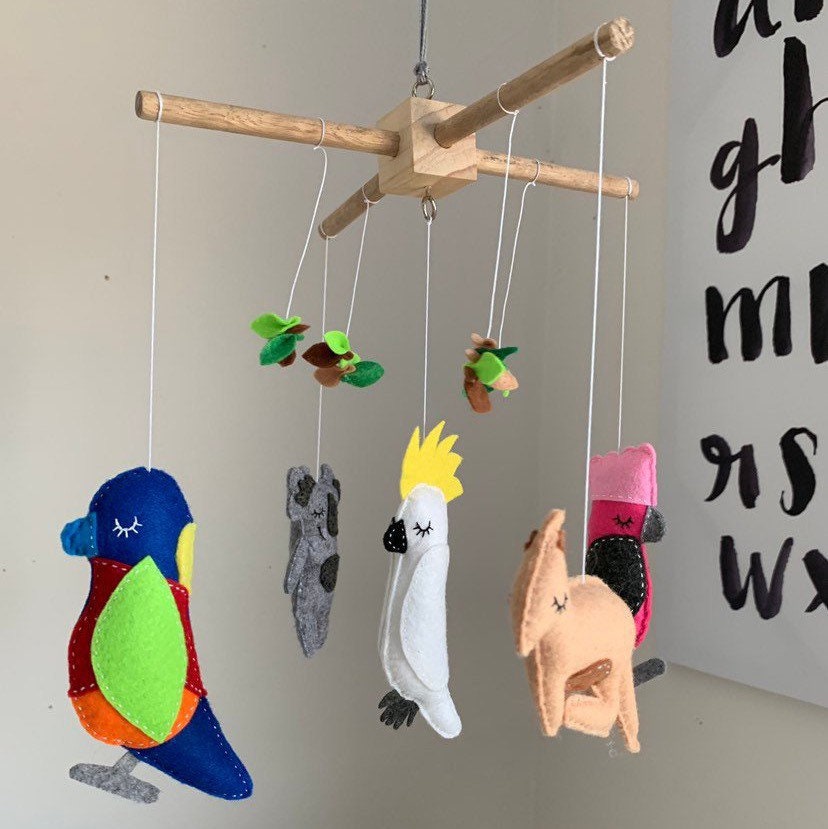 Australian Animal Felt Baby Mobile - Etsy Australia