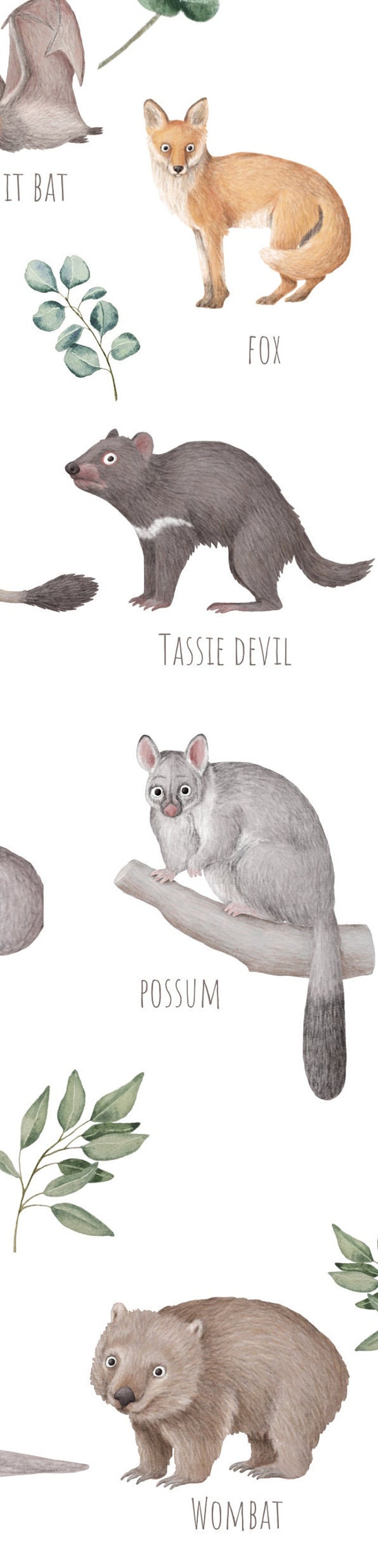 Australian Animals Poster A3 a Beautiful Selection of Gorgeous Unique ...