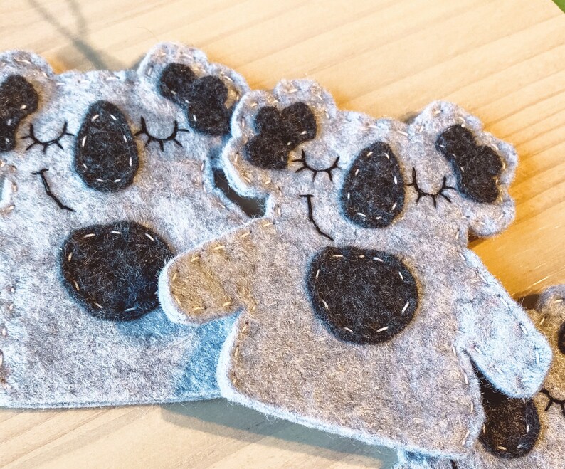 Set of Five Australian Animal Finger Puppets - Etsy Australia