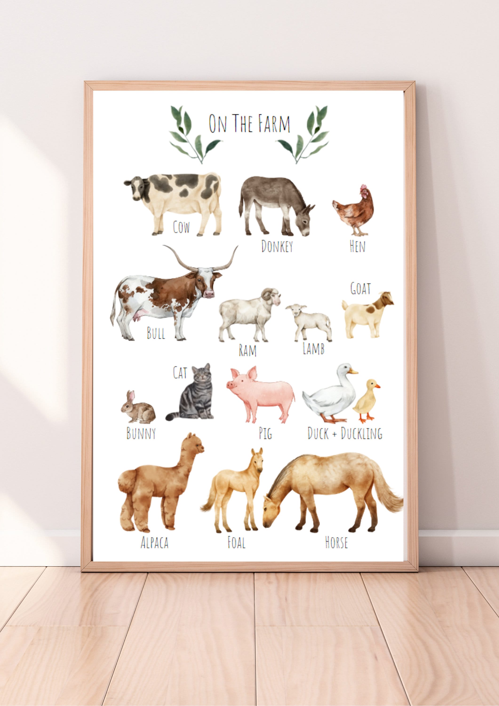 Farm Animals, A3 Poster a Beautiful Selection of Gorgeous Unique ...