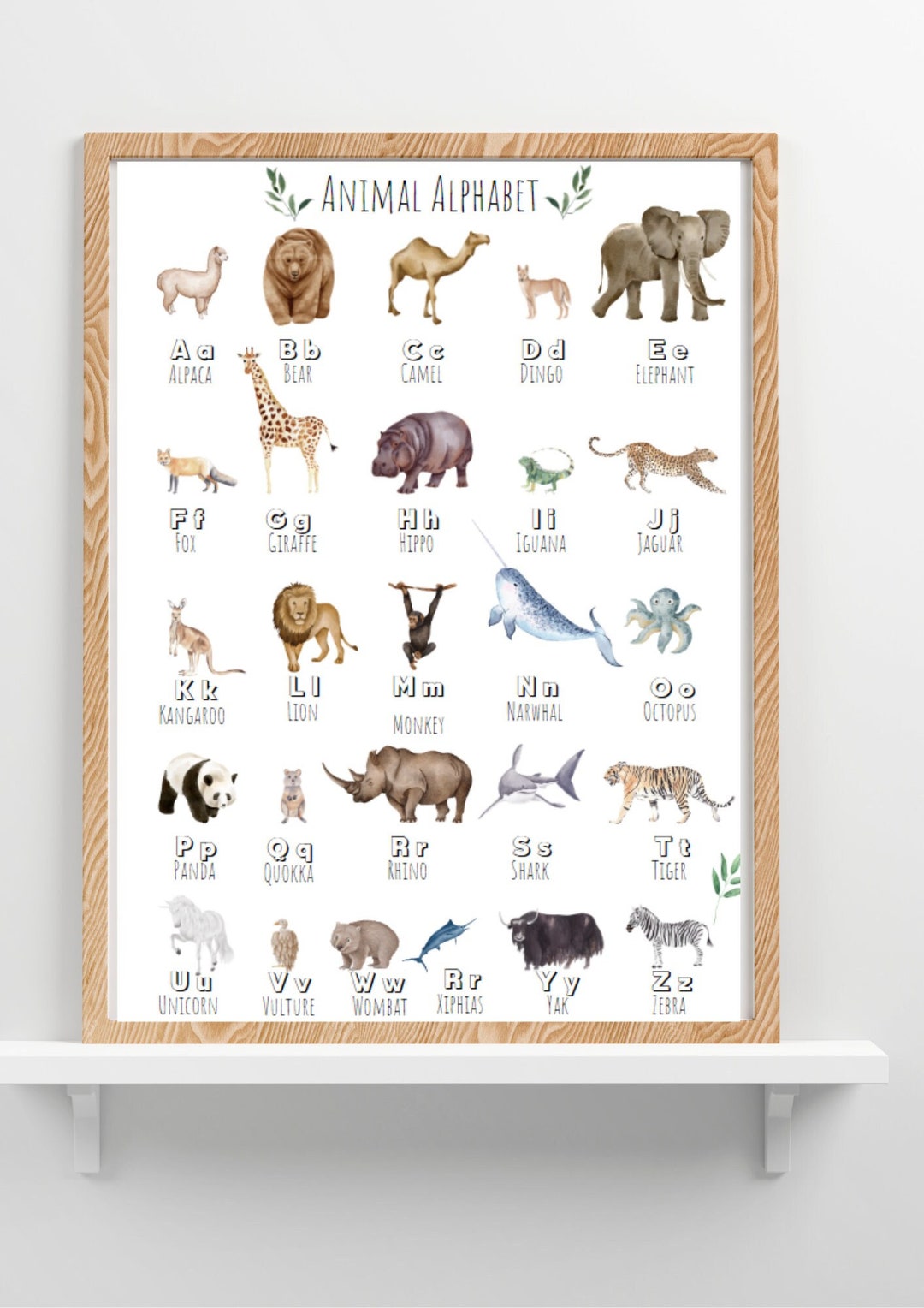 Animal Alphabet, A3 Poster - a Beautiful Selection of Gorgeous + Unique ...