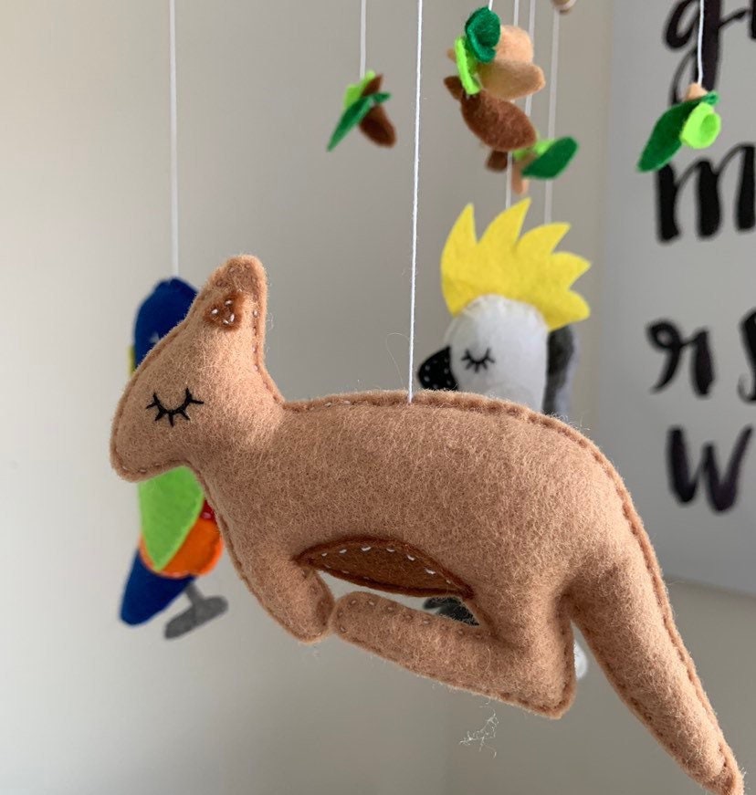Australian Animal Felt Baby Mobile - Etsy Australia