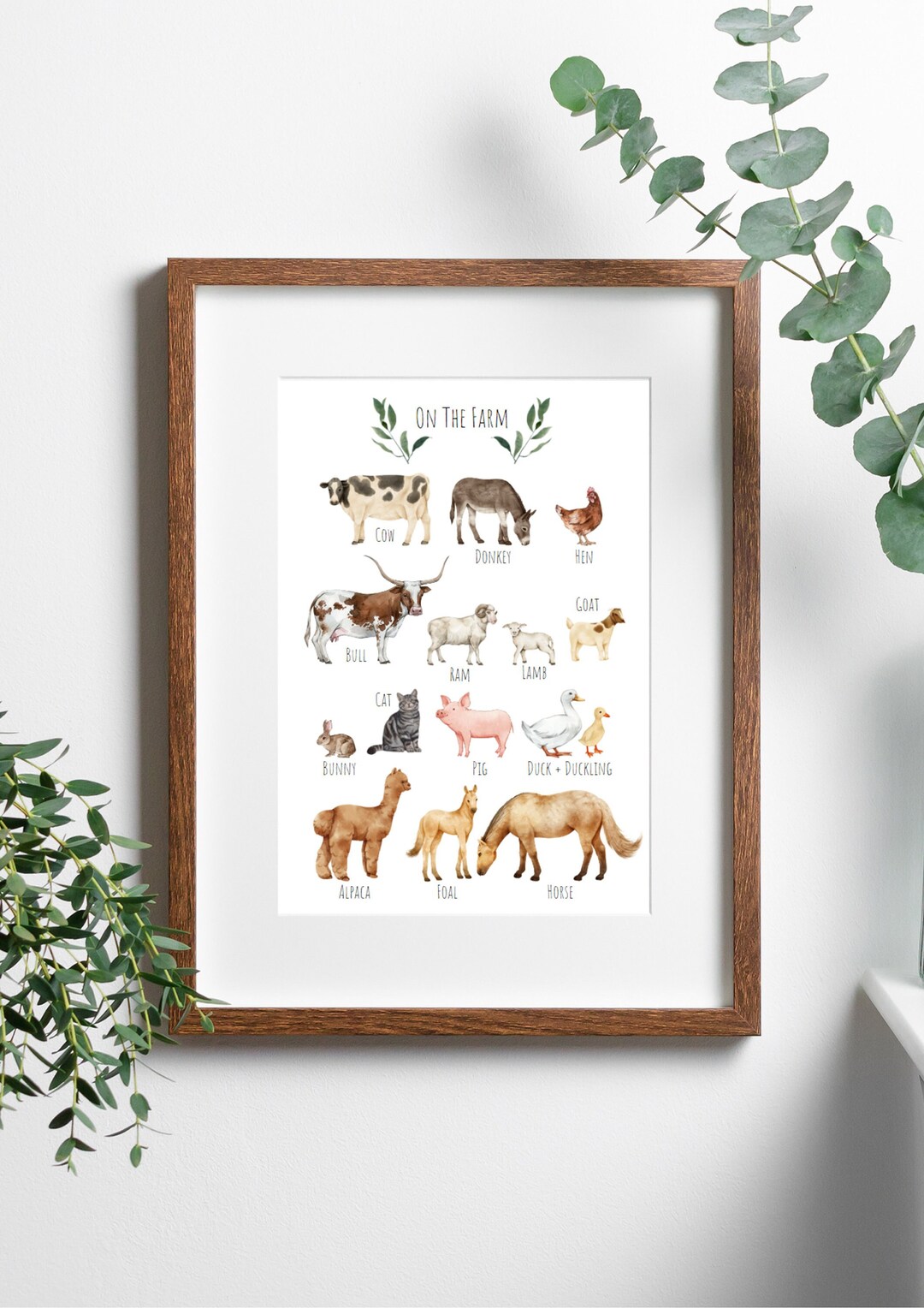 Farm Animals, A3 Poster - a Beautiful Selection of Gorgeous + Unique ...