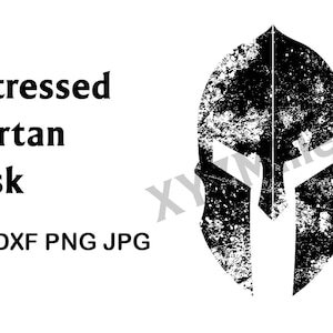 Spartan Mask Distressed PNG JPG DXF Svg Eps Digital Download ...