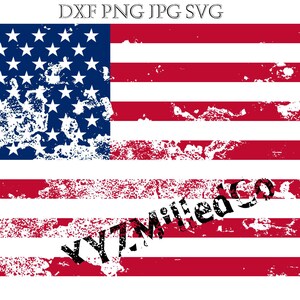Distressed American Flag SVG DXF JPG Png Digital Design for Sublimation ...