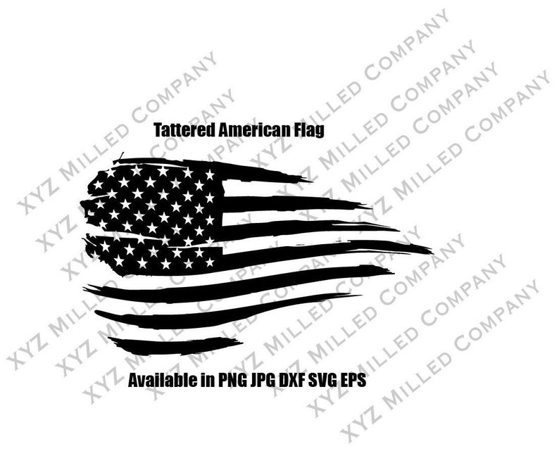 American Flag Distressed PNG JPG DXF Svg Eps Digital Download Cameo ...
