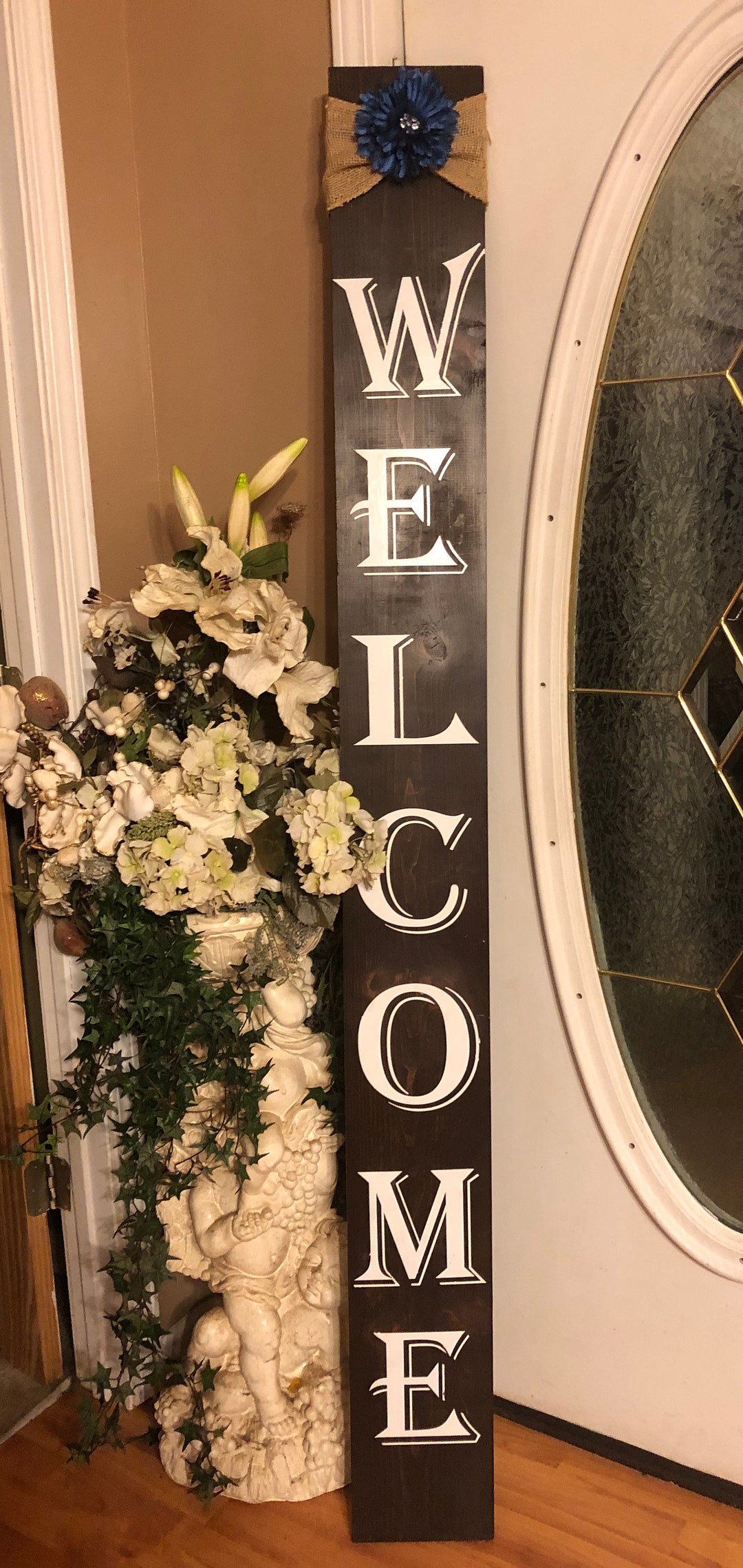 Welcome Sign 72 Large Welcome Vertical Farmhouse Style - Etsy