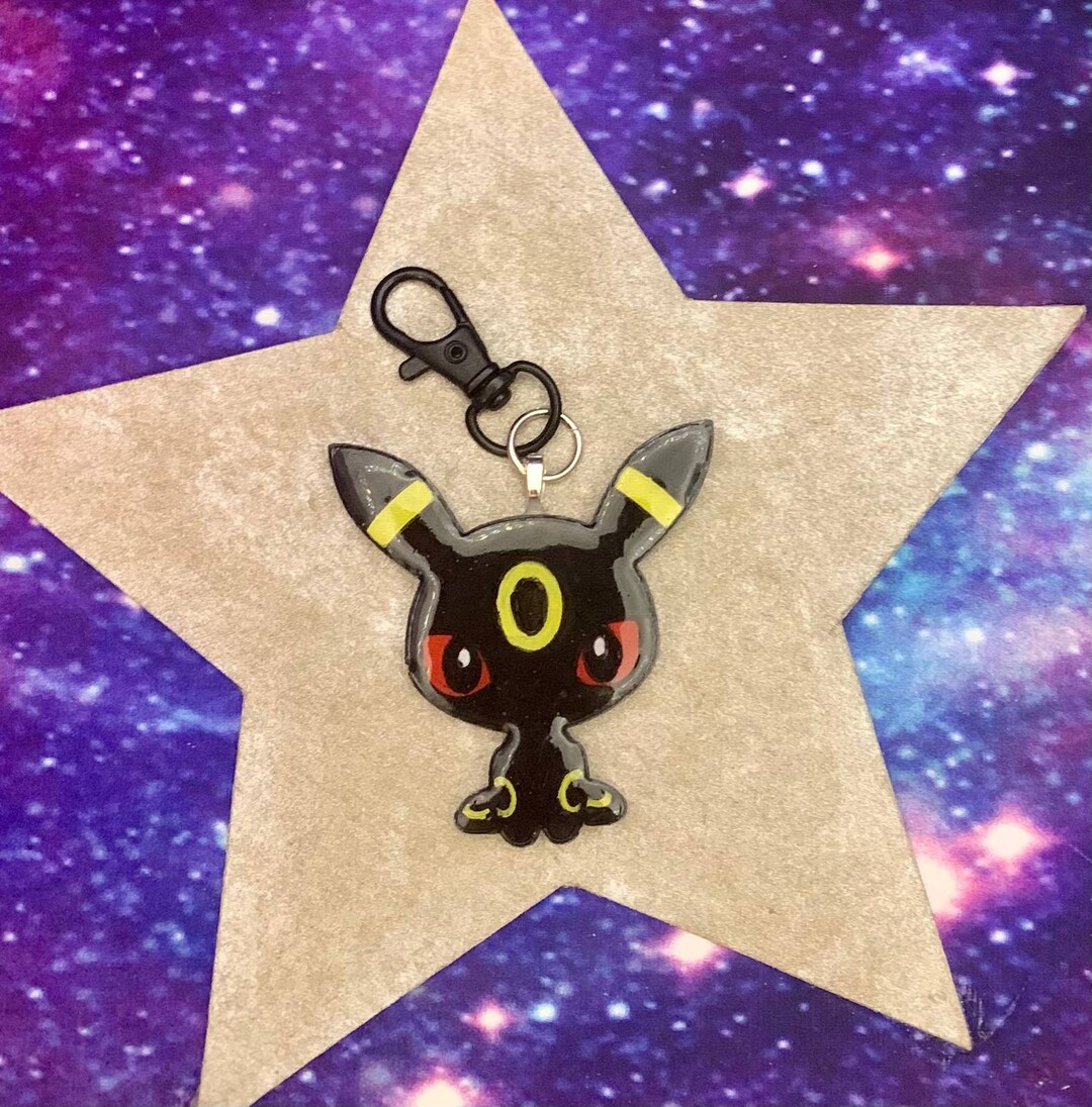 Umbreon Bag Charm, Pocket Monsters, Eeveelution, Umbreon Keychain, Dark ...