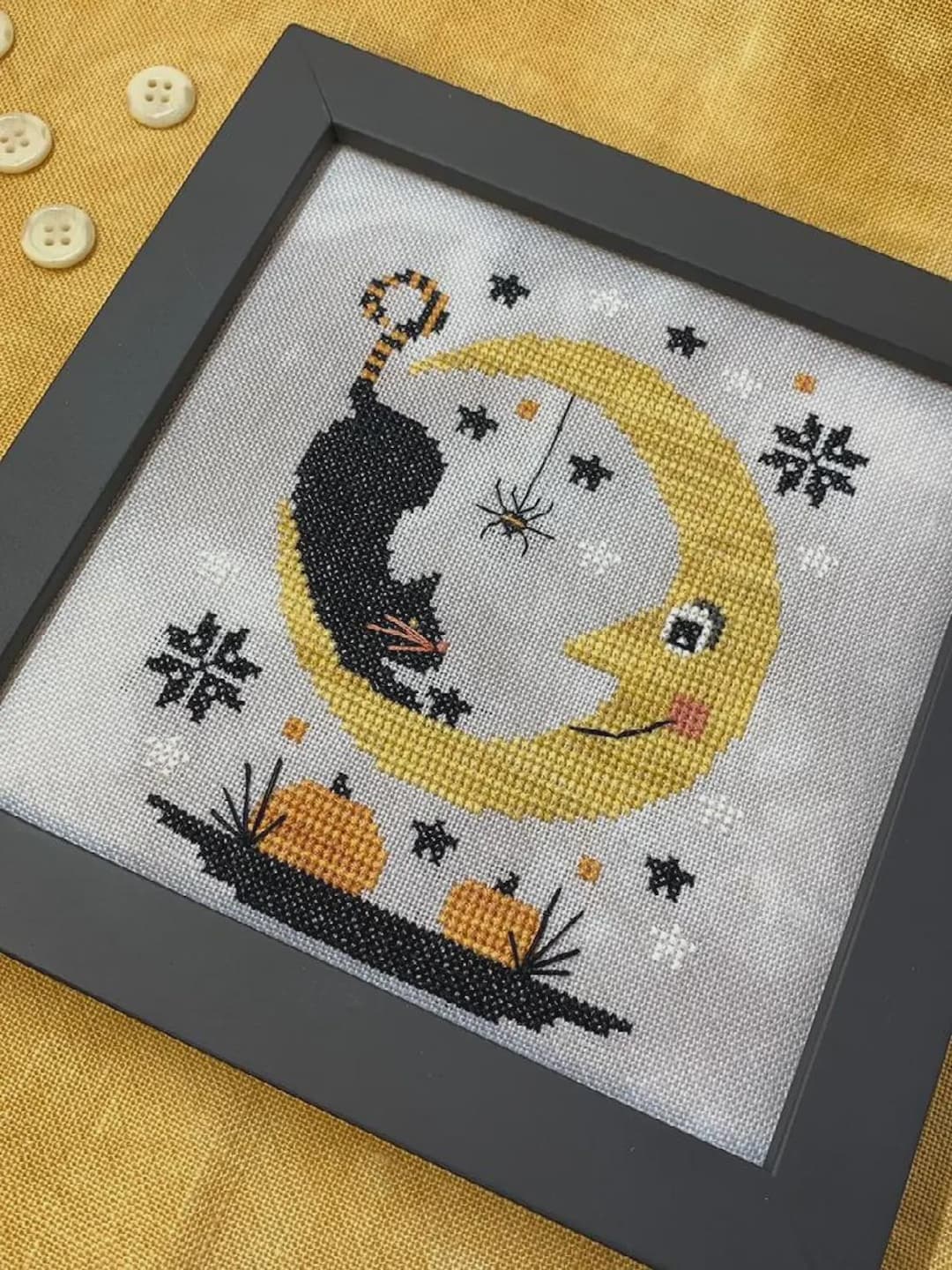Halloween Moon Counted Cross Stitch Pattern by Stitches by Ethel ...