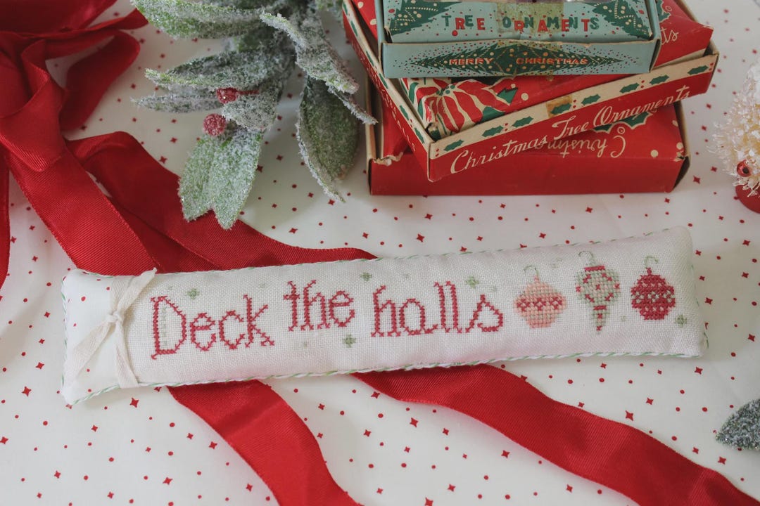 October House Fiber Arts Counted Cross Stitch Chart ~ Deck the Halls ...