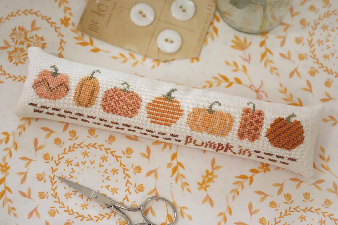 October House Fiber Arts Counted Cross Stitch Chart ~ Pumpkin Row ...
