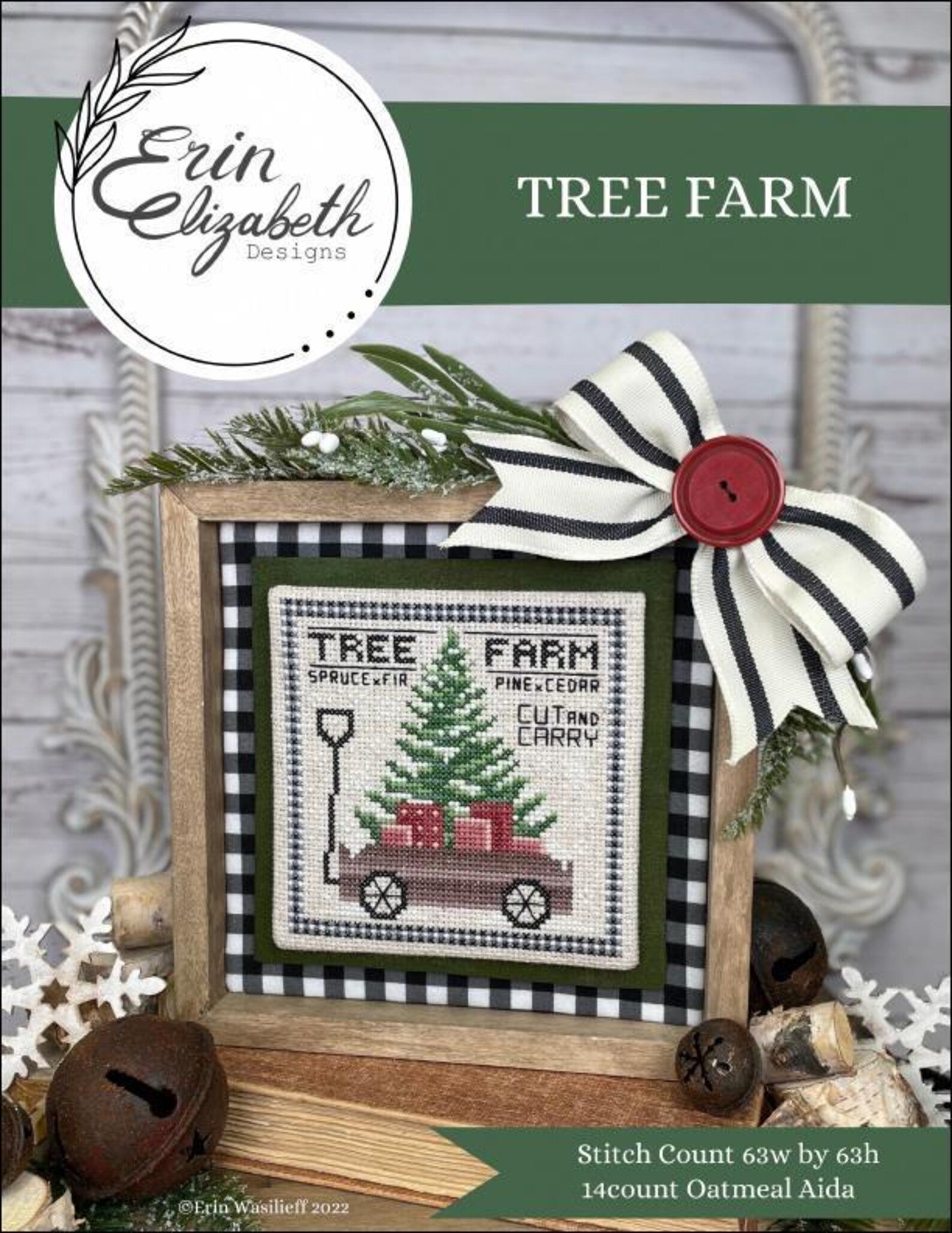 Tree Farm Counted Cross Stitch Pattern by Erin Elizabeth Designs ...