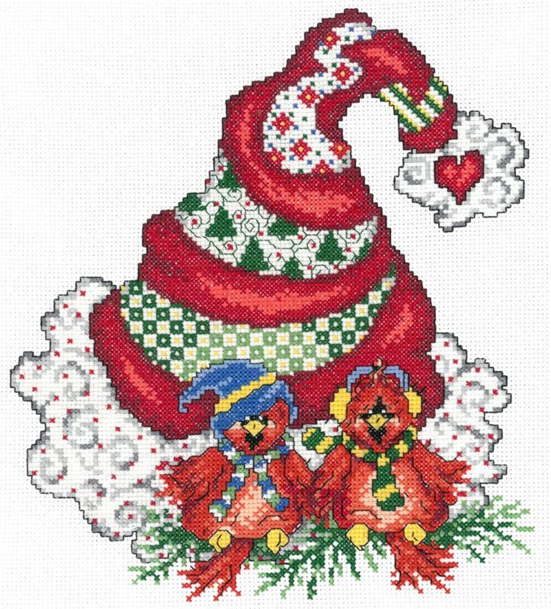 Ursula Michael Counted Cross Stitch Chart ~ Holiday Tweet Hearts ~ 3206 ...