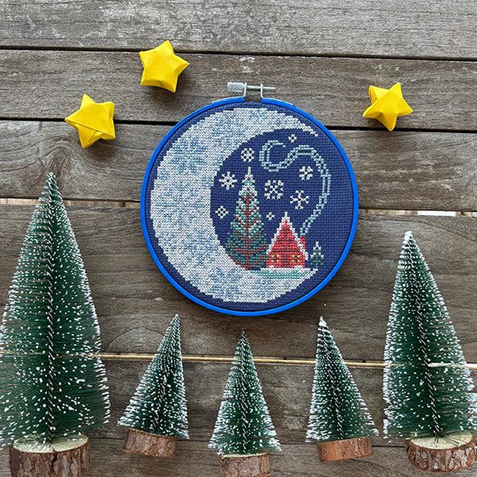 Winter Moon Counted Cross Stitch Pattern Leaflet by Love Poppet ...