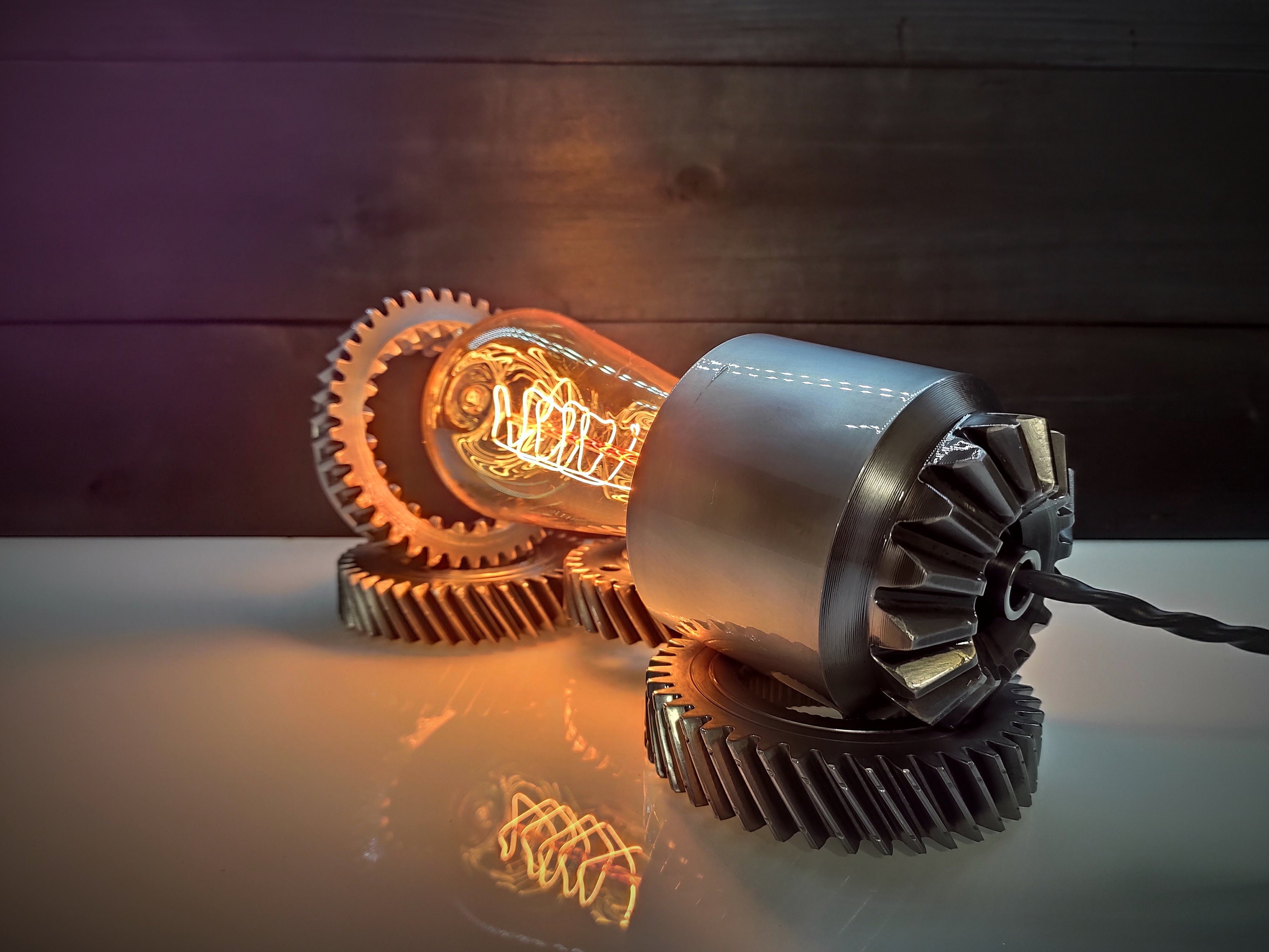 Industrial / Steampunk style Night Lamp Handmade car part lamp | Etsy