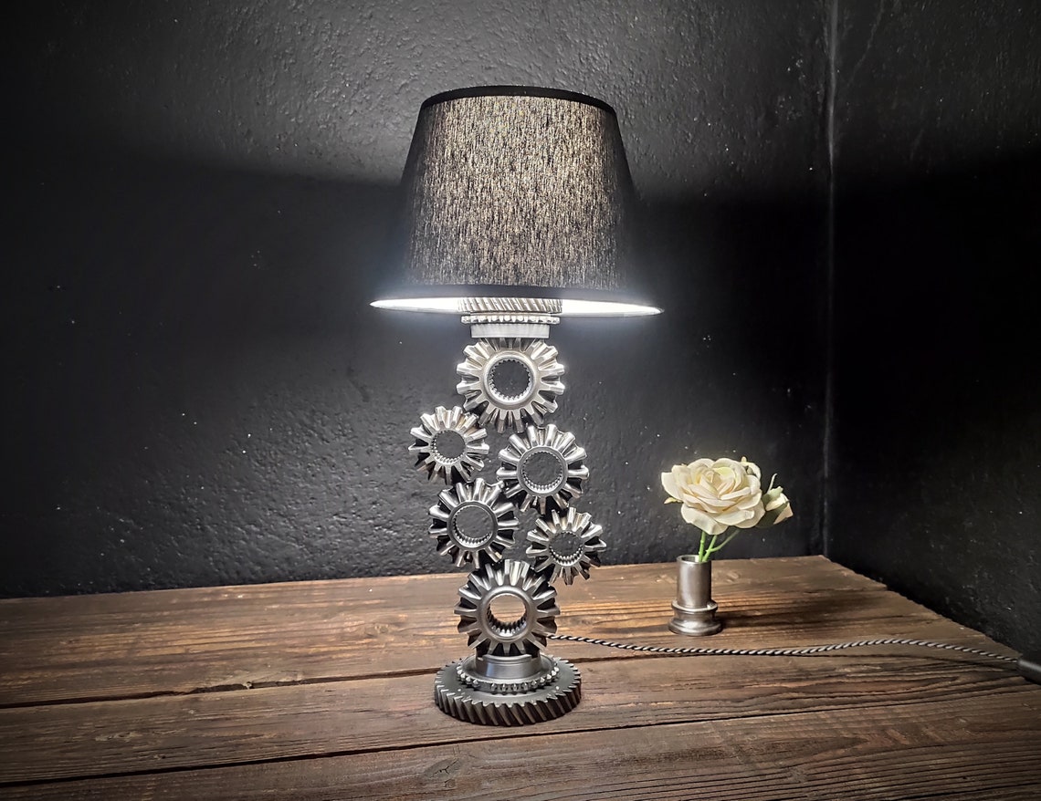 Unique Industrial / Steampunk style night lamp Custom | Etsy