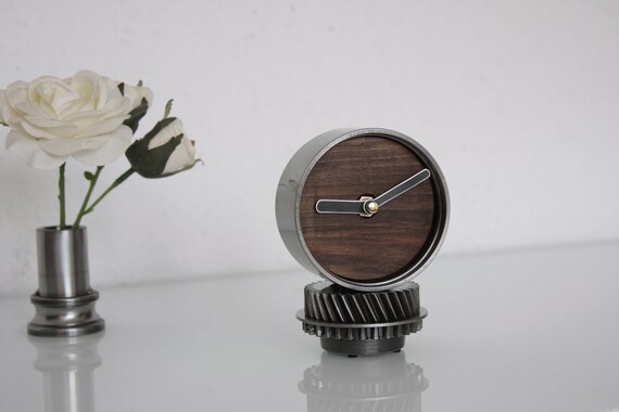 Unique Stylish Minimalist Modern Industrial Desk Clock Metal | Etsy