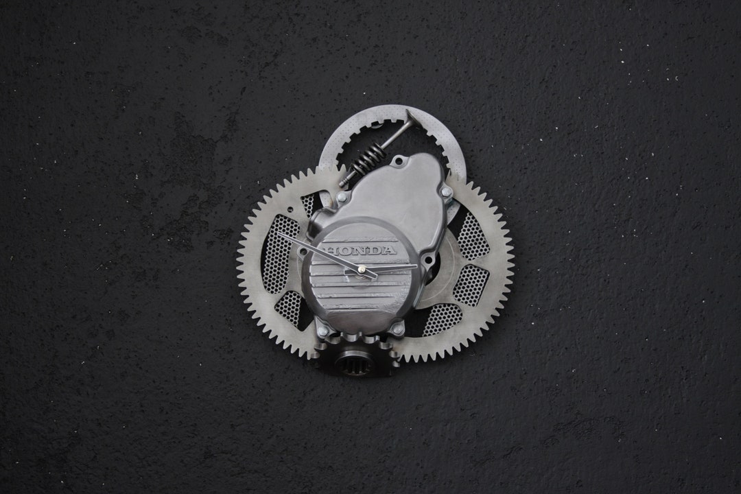Industrial Artsteampunk Style Honda Wall Clock Motorcycle Part Metal ...