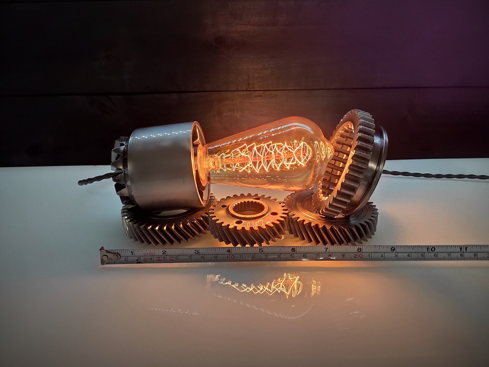 Industrial / Steampunk style Night Lamp Handmade car part lamp | Etsy