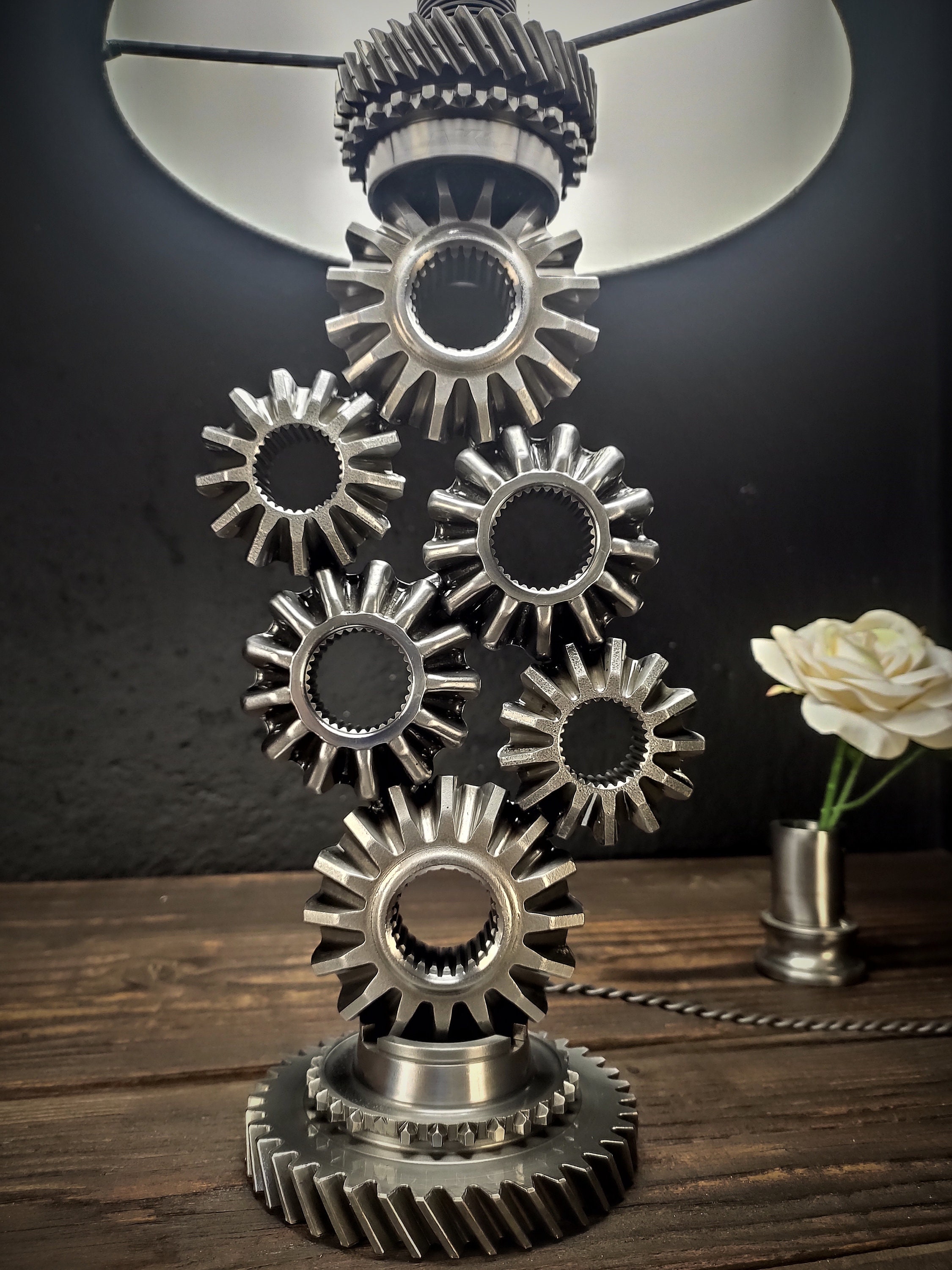 Unique Industrial / Steampunk style night lamp Custom | Etsy