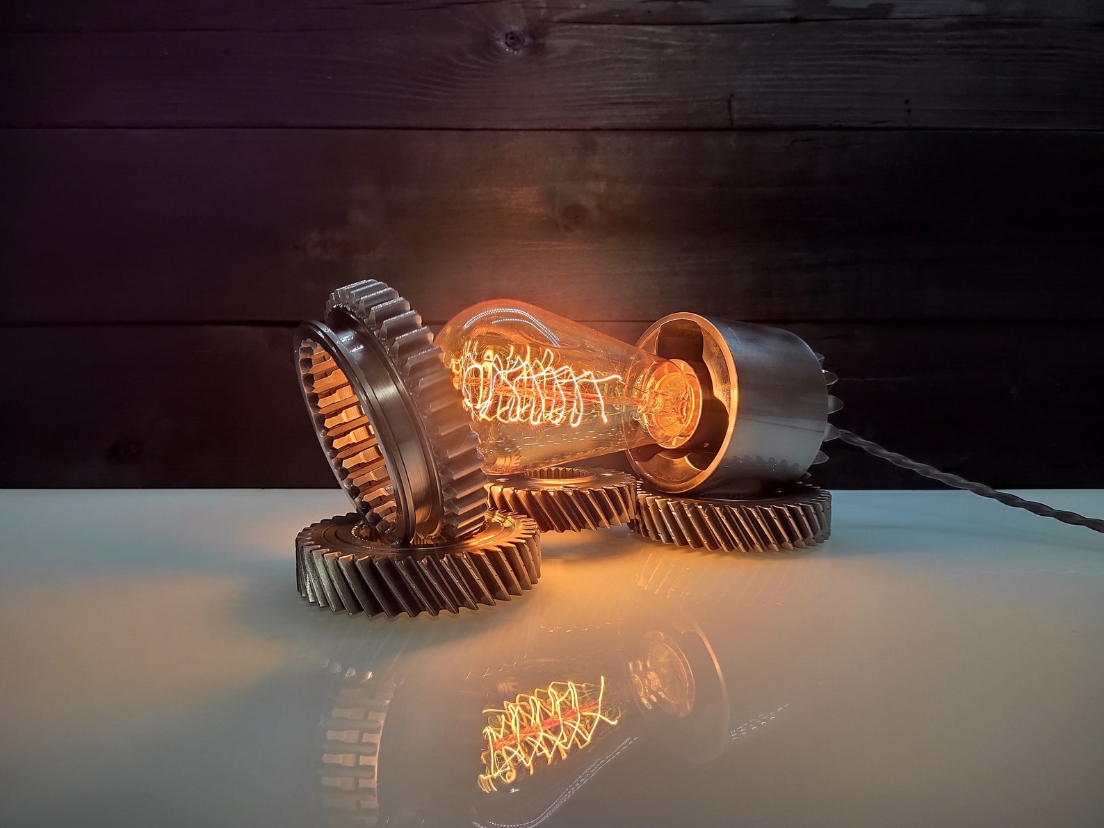 Industrial / Steampunk style Night Lamp Handmade car part lamp | Etsy