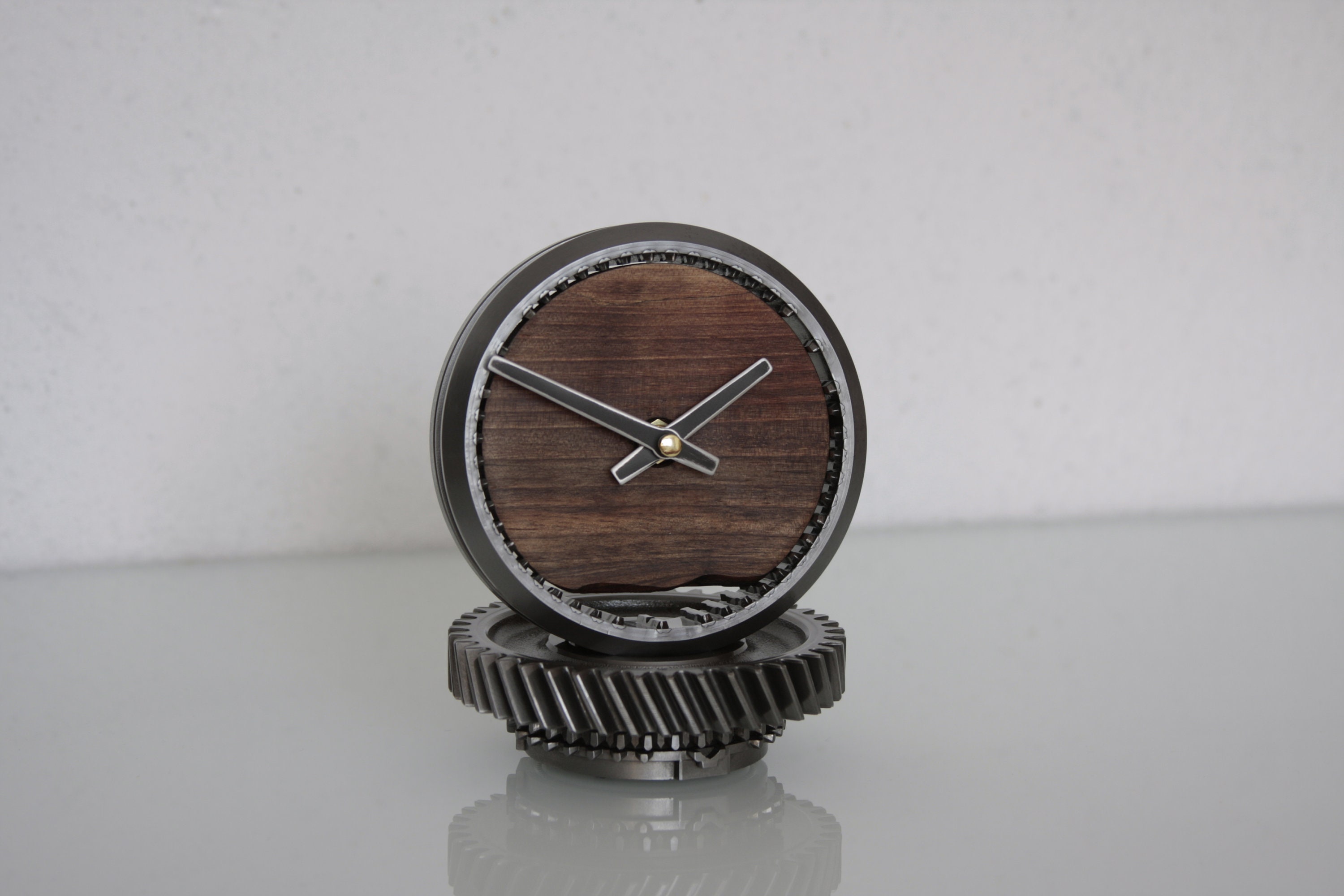 Industrial / Steampunk Style Desk Clock Car Part Metal Art | Etsy