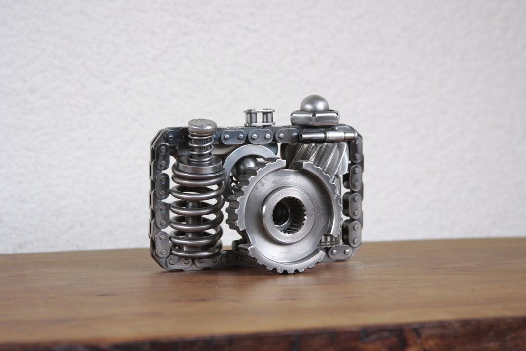 Metal Art Camera Sculpture / Photography Gift / Mechanical - Etsy