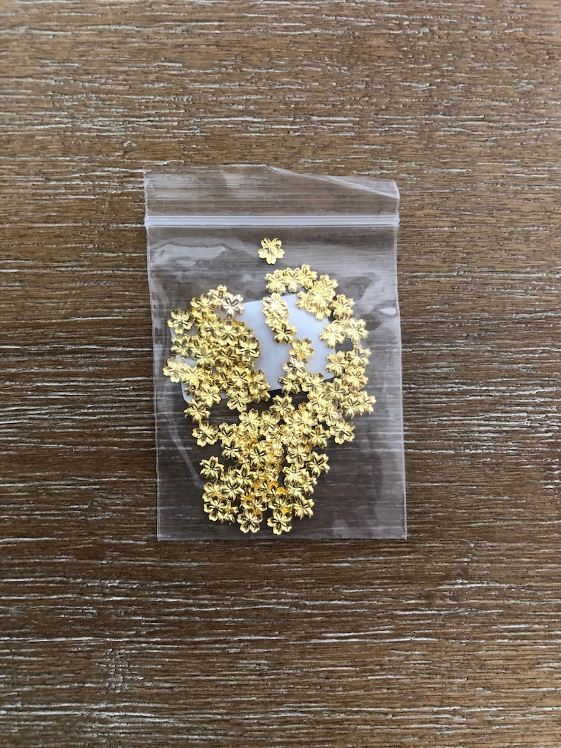 Gold Metal Cherry Blossom Embelishment Appx 100pcs Sakura - Etsy