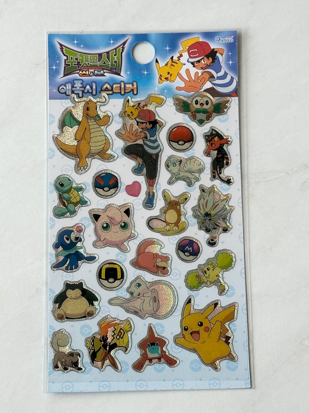 Pokemon Holographic Sticker Sheet Puffy - Etsy