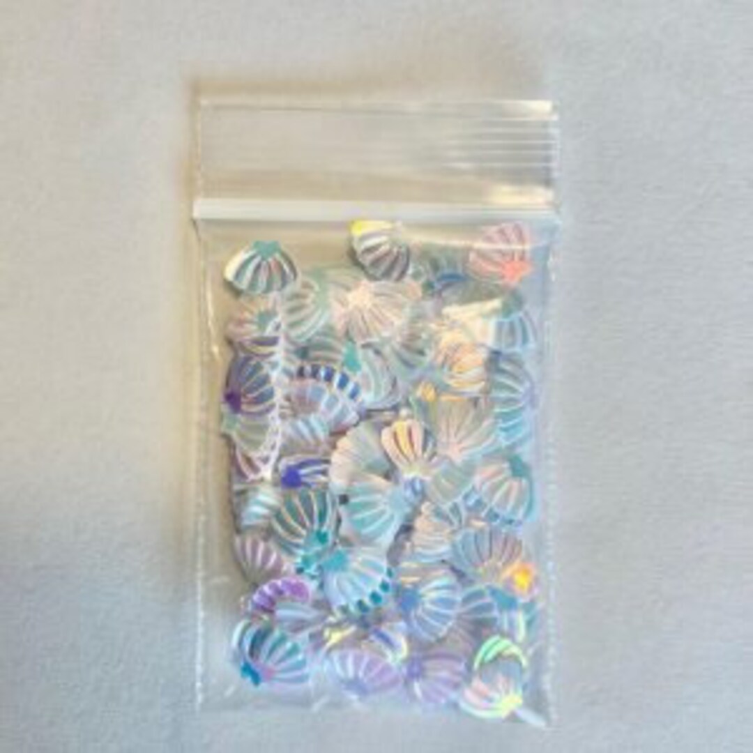 140# White Iridescent Sea Shell Confetti Glitter 1tsp - Etsy