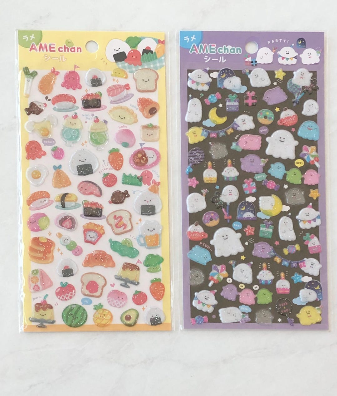 A178-A179 Sticker Sheet Clear Jelly Glitter - Etsy
