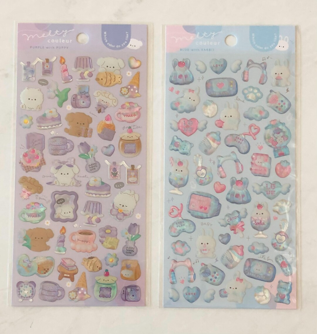 E74-E75 Melty Couleur Holographic Gel Sticker Sheet - Etsy