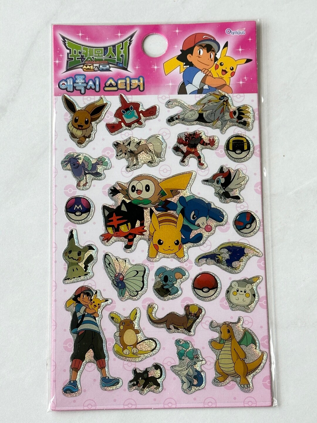 Pokemon Holographic Sticker Sheet Puffy - Etsy