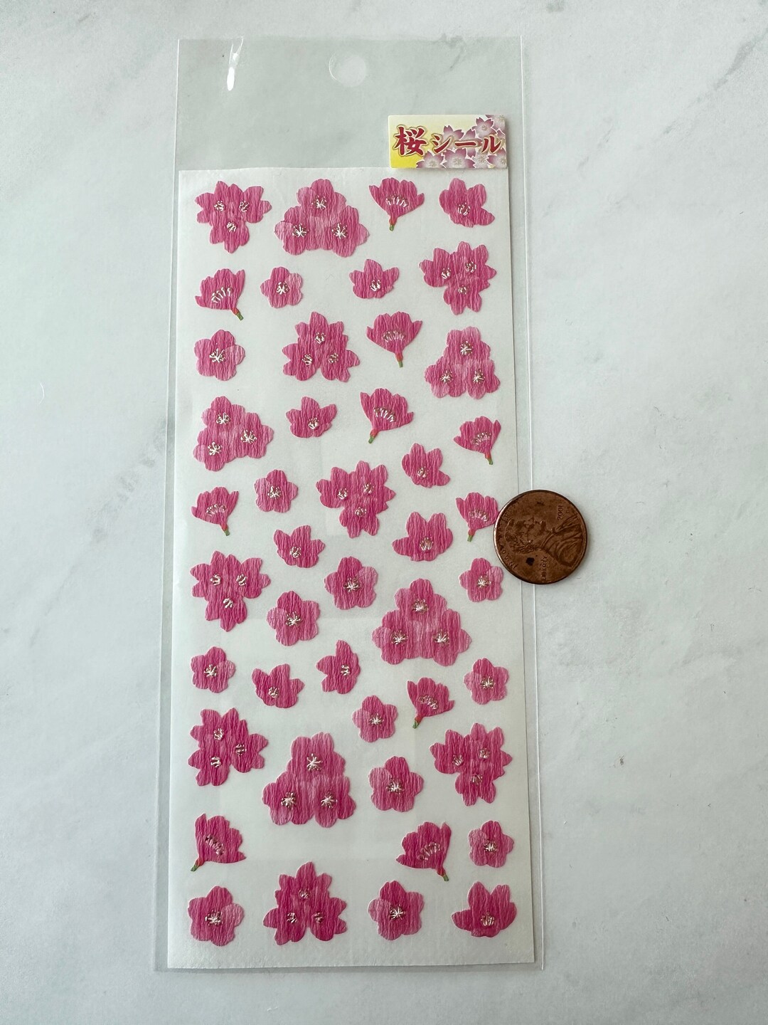 Cherry Blossom Sakura Stickers Paper With Gold Accents - Etsy