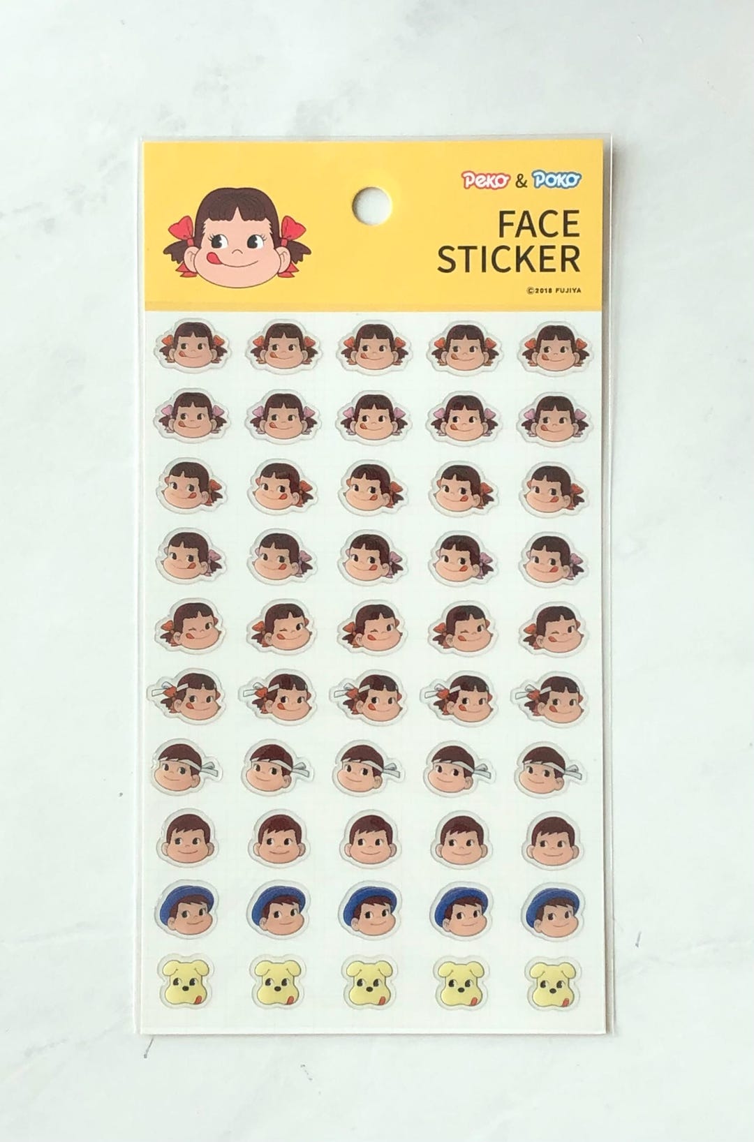 B198 2018 Peko X Poko Face Sticker Sheet - Etsy