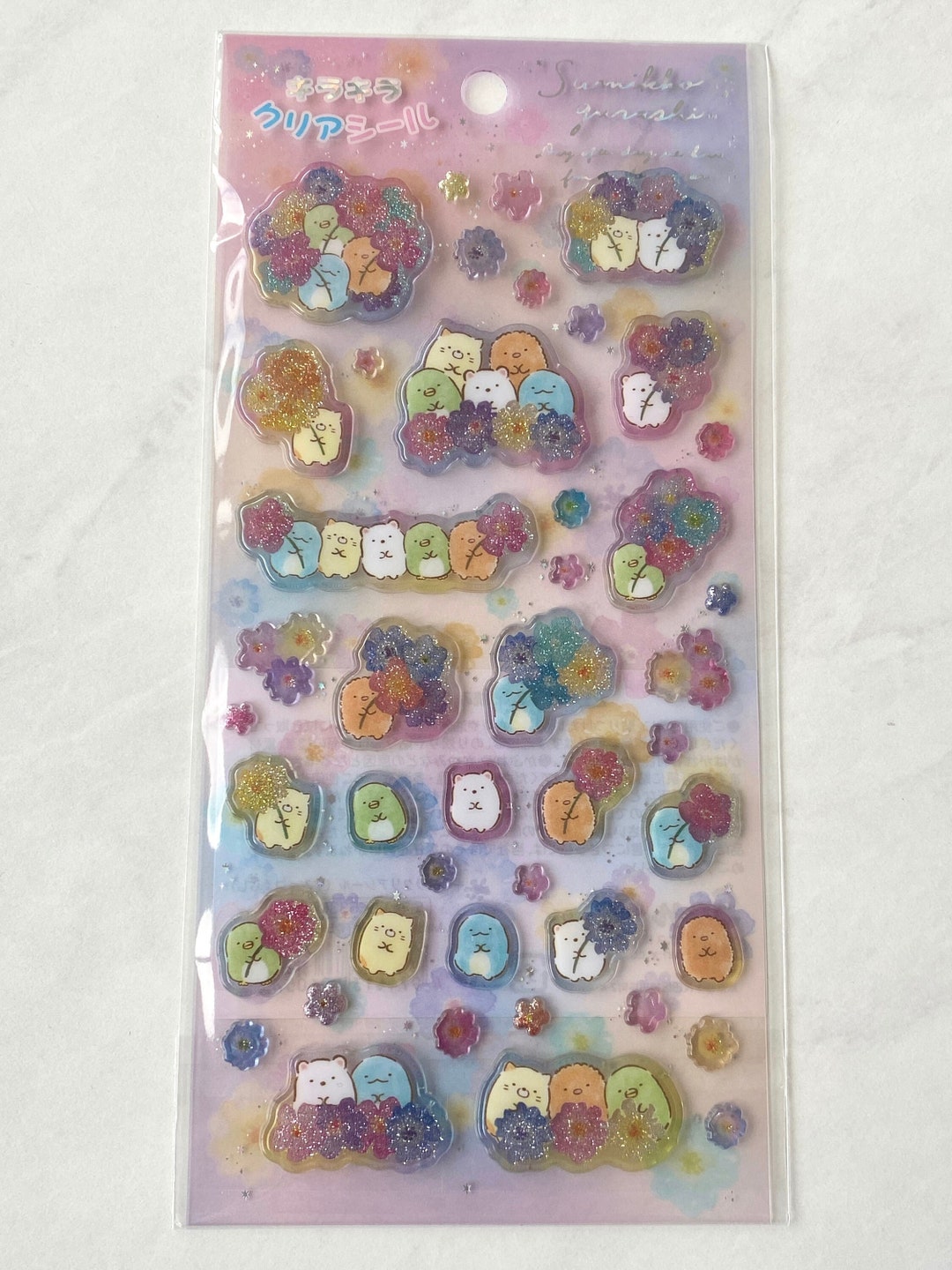 2022 New Sumikko Gurashi Sticker Sheet Clear Jelly Glitter - Etsy