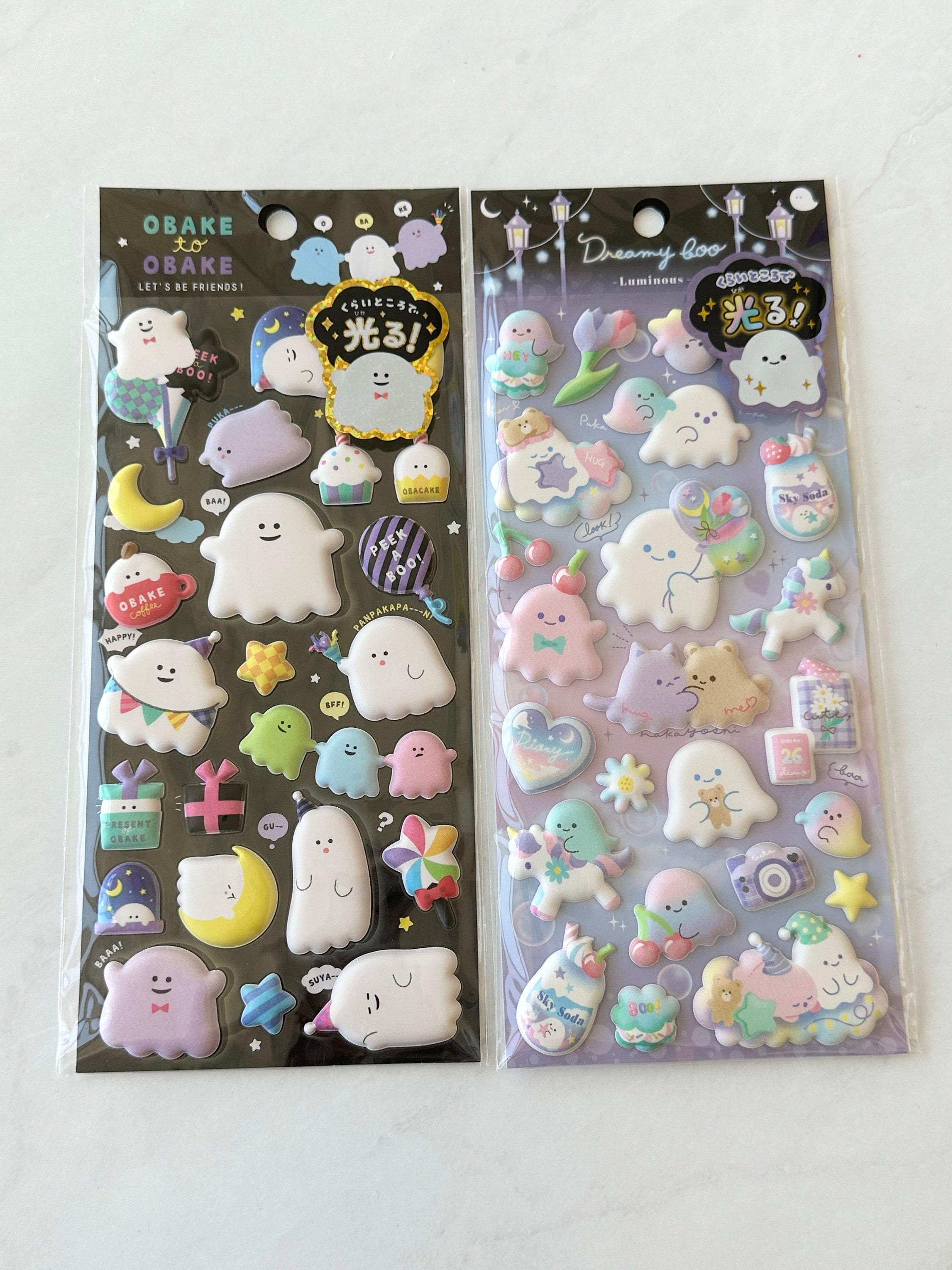 B321-B322 Obake Puffy Sticker Sheet - Etsy
