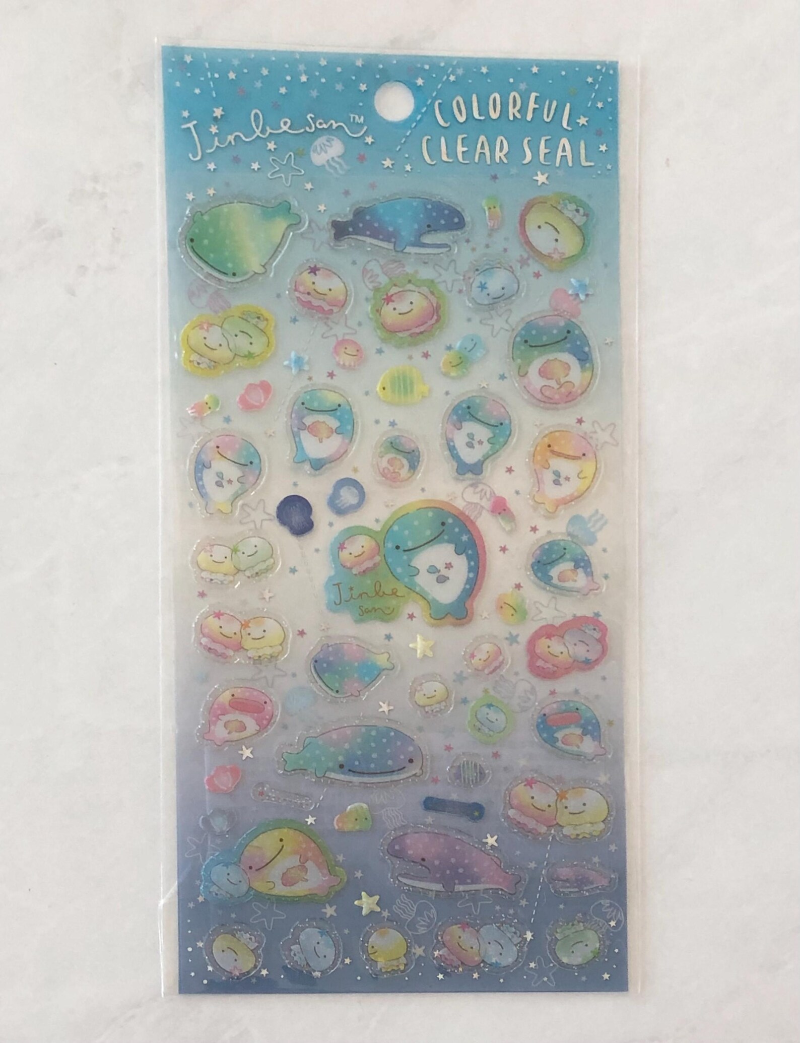 C108 2019 Jinbesan Sticker Sheet Clear Jelly Glitter - Etsy
