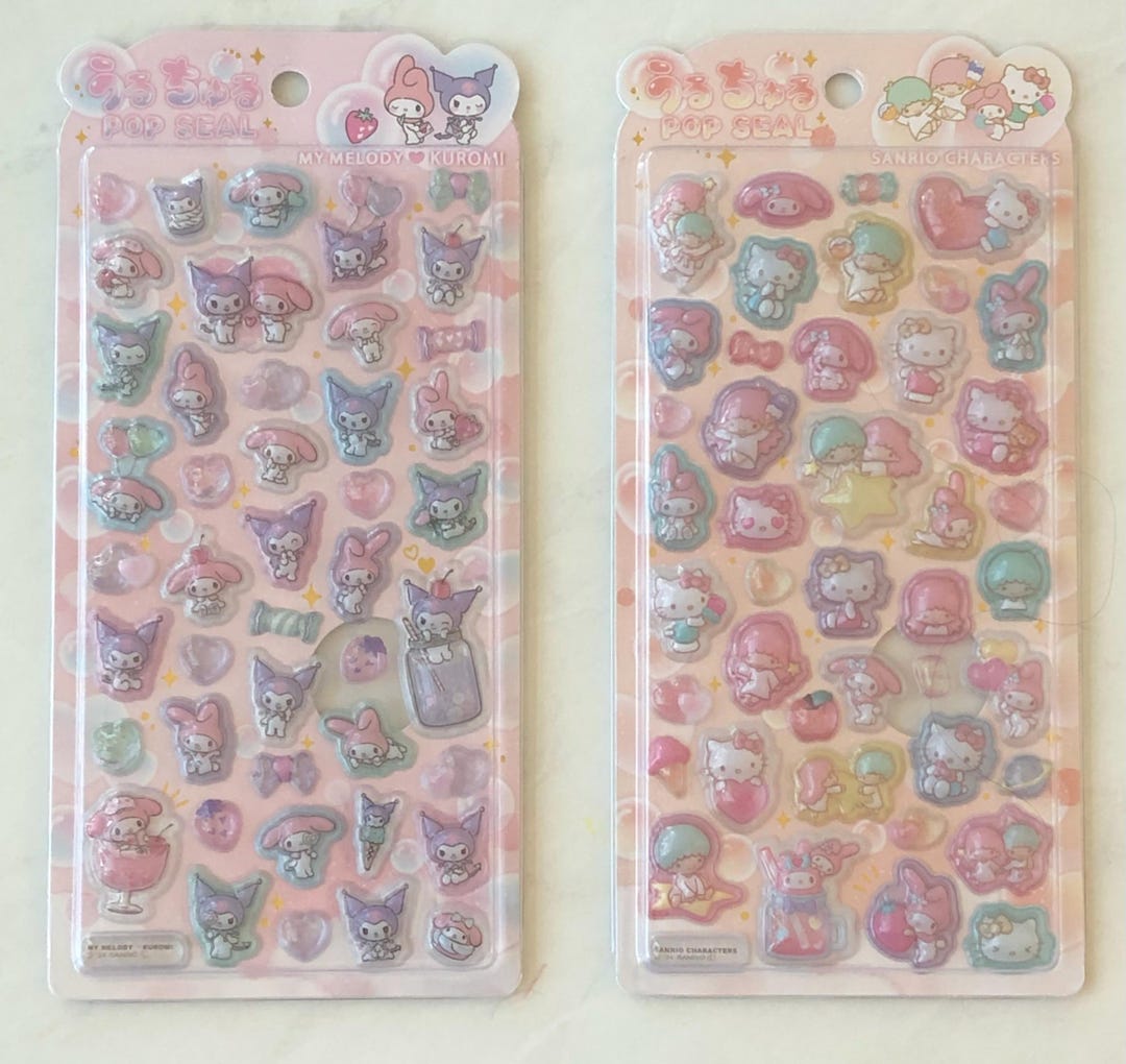 E81-E82 Pop Seal Sanrio Characters Gel Sticker Sheet - Etsy