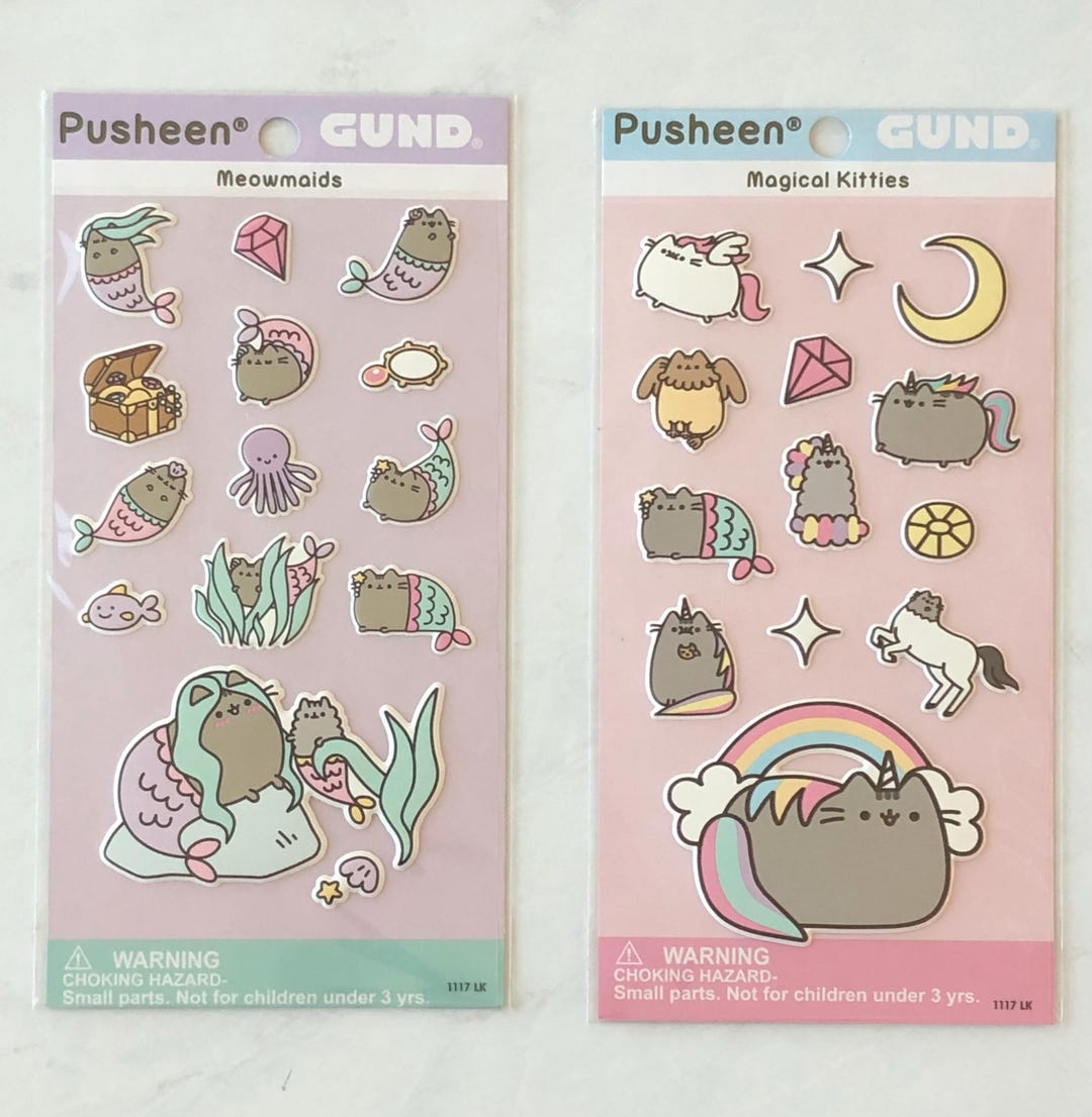 E55-E56 Puffy Cat Sticker Sheets - Etsy