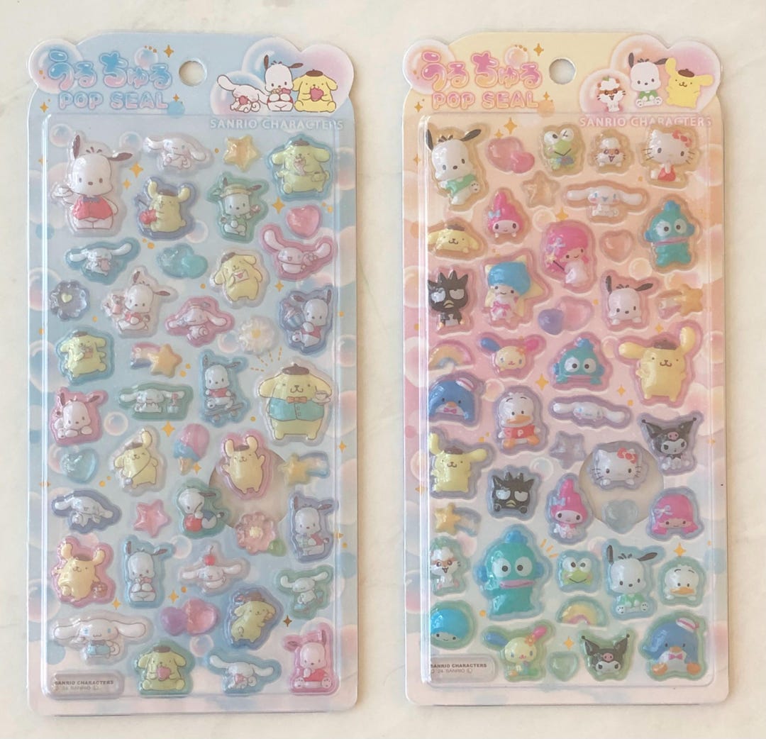 E77-E78 Pop Seal Sanrio Characters Gel Sticker Sheet - Etsy